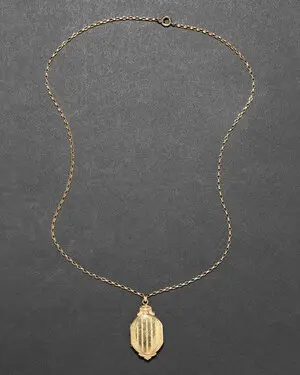 Alexis Bittar Antique Victorian 12k Tricolor Locket Necklace - Gold