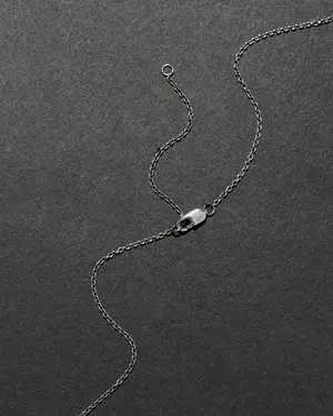 Alexis Bittar Antique Sterling Cross Locket Pendant Necklace
