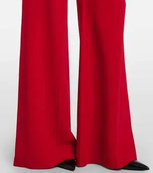 Elie Saab High-rise Wide Leg Pants - Red