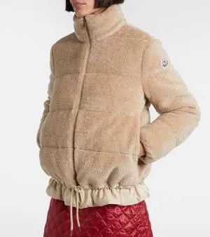 Moncler Cedre Teddy Down Jacket - Beige