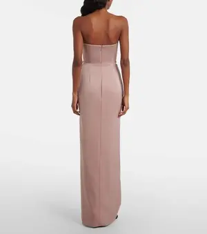 Alex Perry Draped Satin Bustier Gown