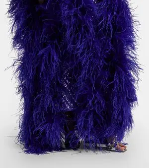 TALLER MARMO Casta Diva Follies Sequined Tulle Kaftan