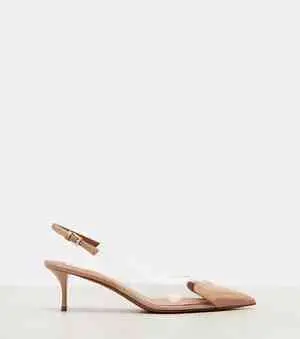 Alaïa Le Cœur 55 Slingback Pumps - Beige