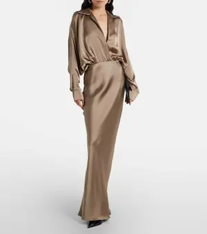 Norma Kamali Satin Gown