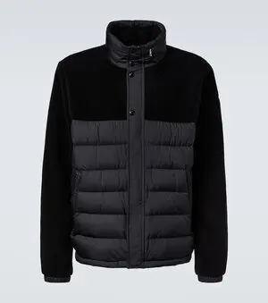 Moncler Mistral Down-paneled Teddy Jacket - Black