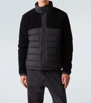 Moncler Mistral Down-paneled Teddy Jacket - Black