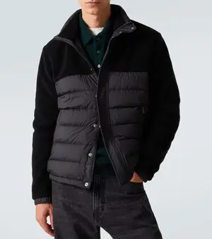 Moncler Mistral Down-paneled Teddy Jacket - Black