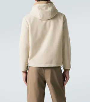 Moncler Fleece Zip-up Hoodie - Beige