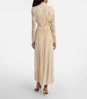 Zimmermann Rebellion Draped Lace Gown - Beige