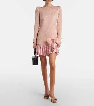 Valentino Garavani Bowow 85 Leather Slingback Pumps - Pink