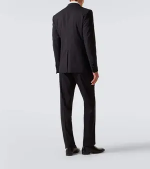 TOM FORD Shelton Satin-trimmed Wool-blend Tuxedo - Black