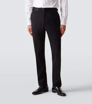TOM FORD Shelton Satin-trimmed Wool-blend Tuxedo - Black