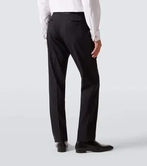 TOM FORD Shelton Satin-trimmed Wool-blend Tuxedo - Black