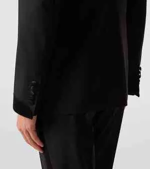 TOM FORD Shelton Satin-trimmed Wool-blend Tuxedo - Black
