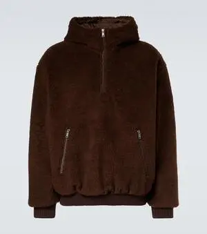 Prada Wool-blend Teddy Jacket - Brown