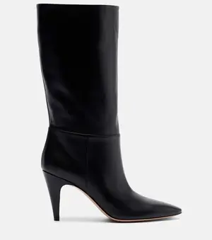 GIANVITO ROSSI Elise 85 Leather Mid-calf Boots