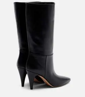 GIANVITO ROSSI Elise 85 Mid-calf Leather Boots