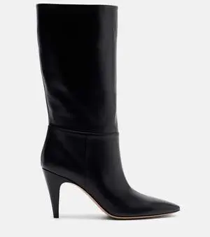 GIANVITO ROSSI Elise 85 Mid-calf Leather Boots