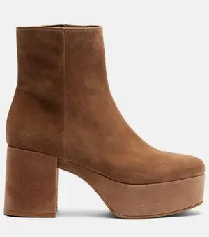GIANVITO ROSSI 35 Suede Platform Ankle Boots