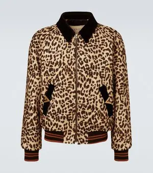 Valentino Garavani Vgold Leopard-print Wool Blouson Jacket - Multicoloured