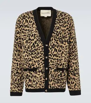 Valentino Garavani Jacquard Virgin Wool Cardigan - Multicoloured