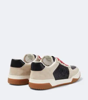 Valentino Garavani Suede And Leather Sneakers