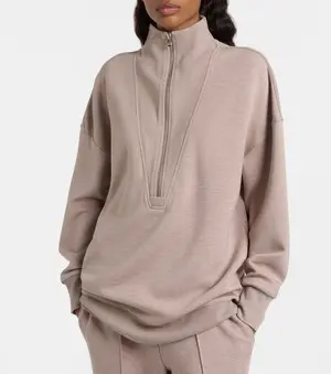 Varley Masie Jersey Half-zip Sweatshirt - Beige