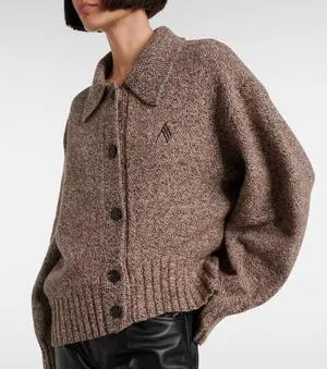 Attico Wool And Cashmere Cardigan - Brown