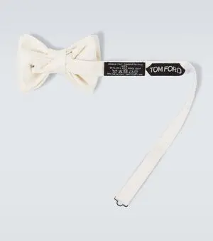 TOM FORD Silk Grosgrain Bow Tie - White