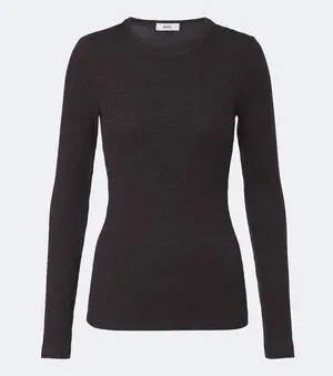 AGOLDE Ribbed-knit Top - Brown