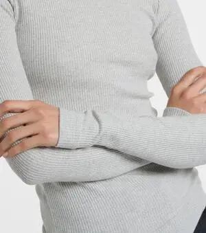 AGOLDE Ribbed-knit Top - Grey