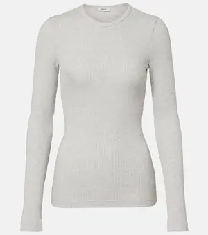AGOLDE Ribbed-knit Top - Grey