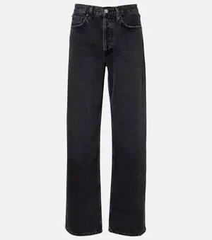 AGOLDE Arc Low-rise Wide-leg Jeans - Grey