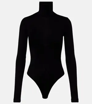 AGOLDE Wilma Jersey Turtleneck Bodysuit - Black
