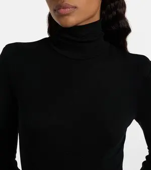 AGOLDE Wilma Jersey Turtleneck Bodysuit - Black