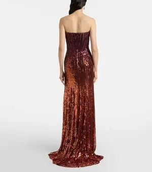 Jenny Packham Lior Embellished Corset Gown - Red