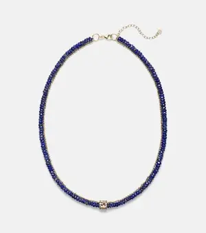 SYDNEY EVAN 14kt Yellow Necklace With Lapis Lazuli And Diamonds - Gold