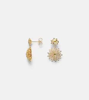 SYDNEY EVAN 14kt Yellow Diamond Burst Drop Earrings