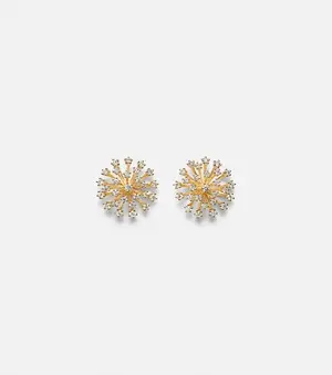 SYDNEY EVAN Burst Diamond Earrings - Gold