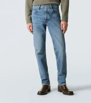 FRAME Mid-rise Straight Jeans - Blue