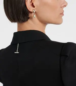 Alexander McQueen Skull Embellished Drop Earrings - Silver