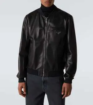 Prada Leather Bomber Jacket