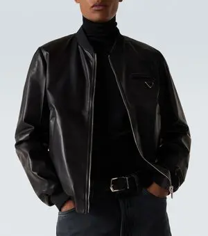 Prada Leather Bomber Jacket
