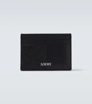 Loewe Logo Leather Card Holder - Black