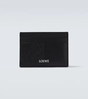 Loewe Logo Leather Card Holder - Black