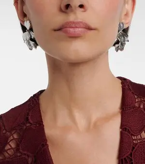 JENNIFER BEHR Ayla Floral Earrings - Silver
