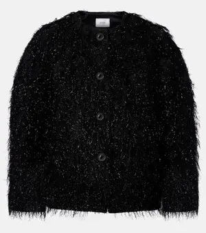 Erdem Lurex® Fil Coupé Jacket - Black