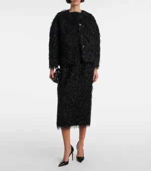 Erdem Lurex Fil Coupé Jacket
