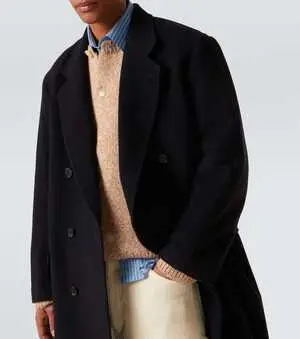 Auralee Double-breasted Wool Mosser Coat