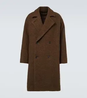 A.PRESSE Double-breasted Wool-blend Coat